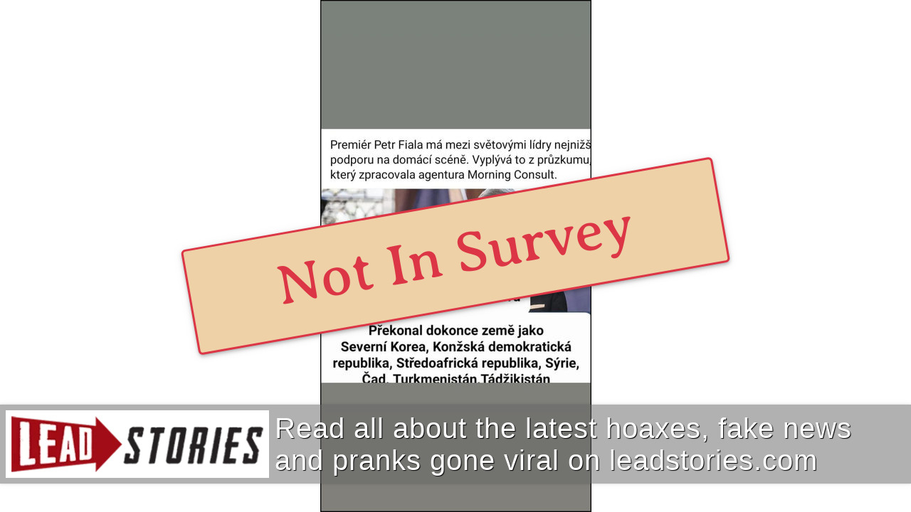 Fact Check: Czech PM Fiala NOT Less Popular At Home Than Leaders Of ...