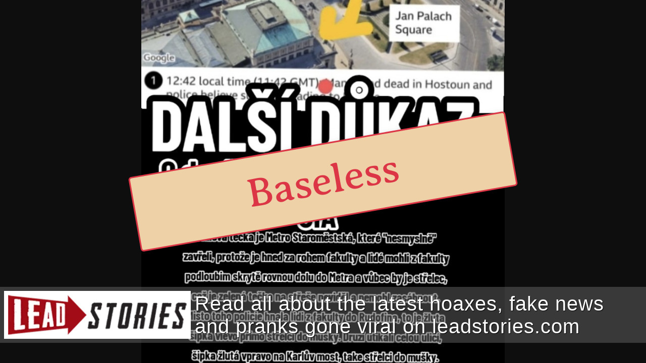 Fact Check: Shooting At Prague University Was NOT Orchestrated By The ...